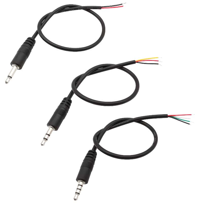 3.5mm Male Pigtail - 2, 3 or 4-pin Models Available