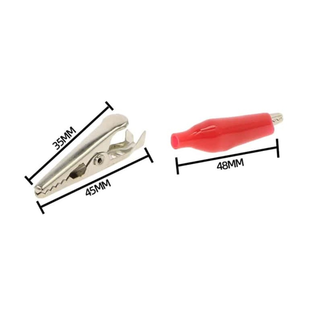 48mm (1.8-inch) Alligator/Crocodile Clip Set - Make Your Own Test Clips ...