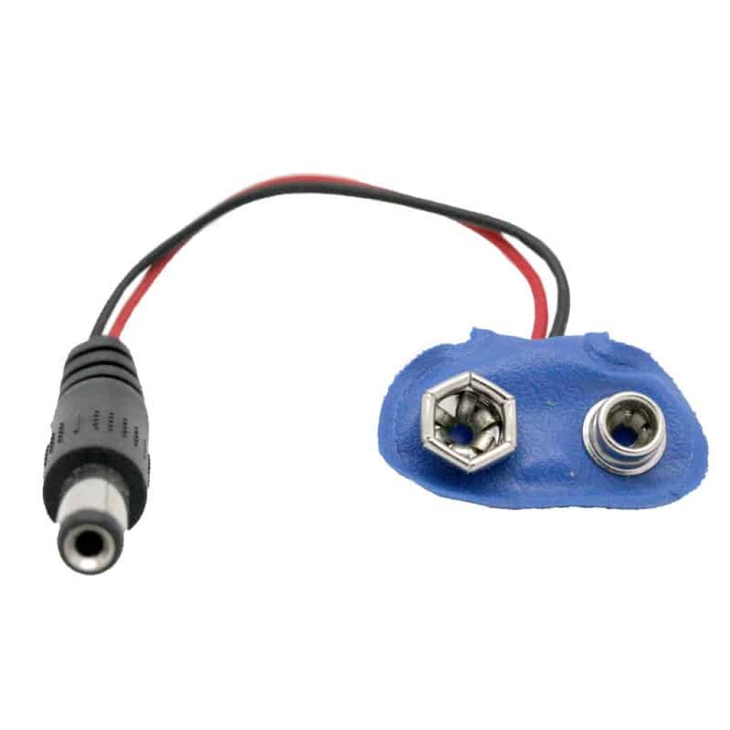9 V Battery Connector to 2.1 mm DC Male Plug