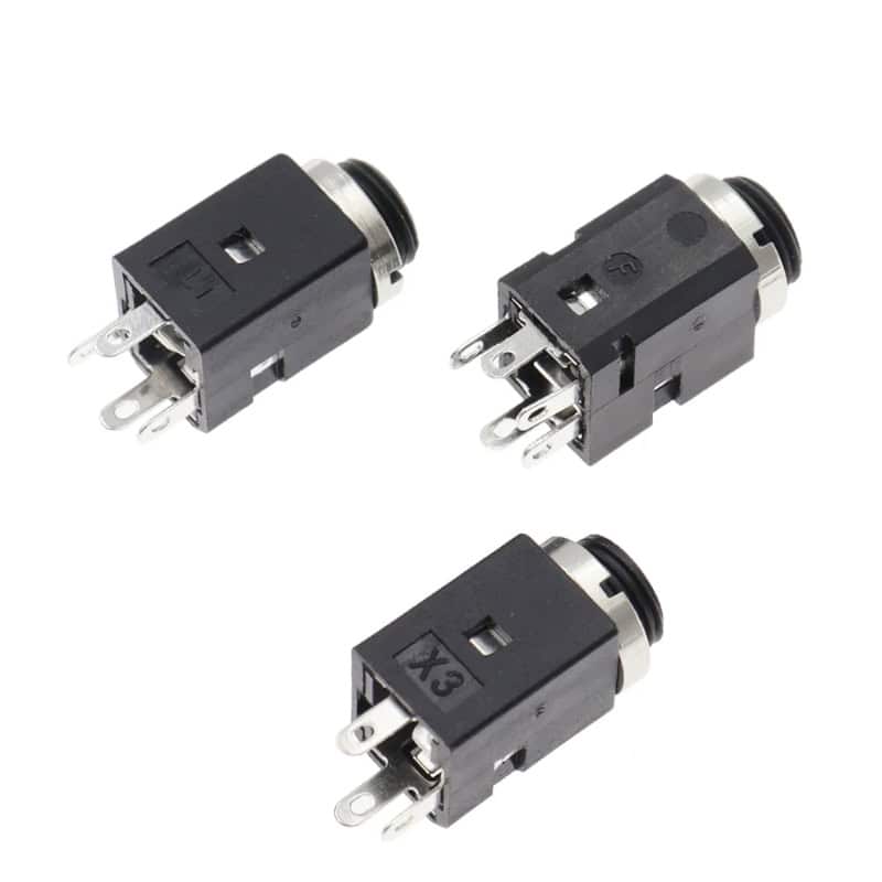 Plastic 3.5mm Male Plug in 2, 3 and 4-pin Configurations