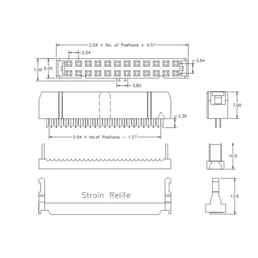 Serial Female To Female Adapter IDC 6-Pin Cable Female To Female - 10cm ...