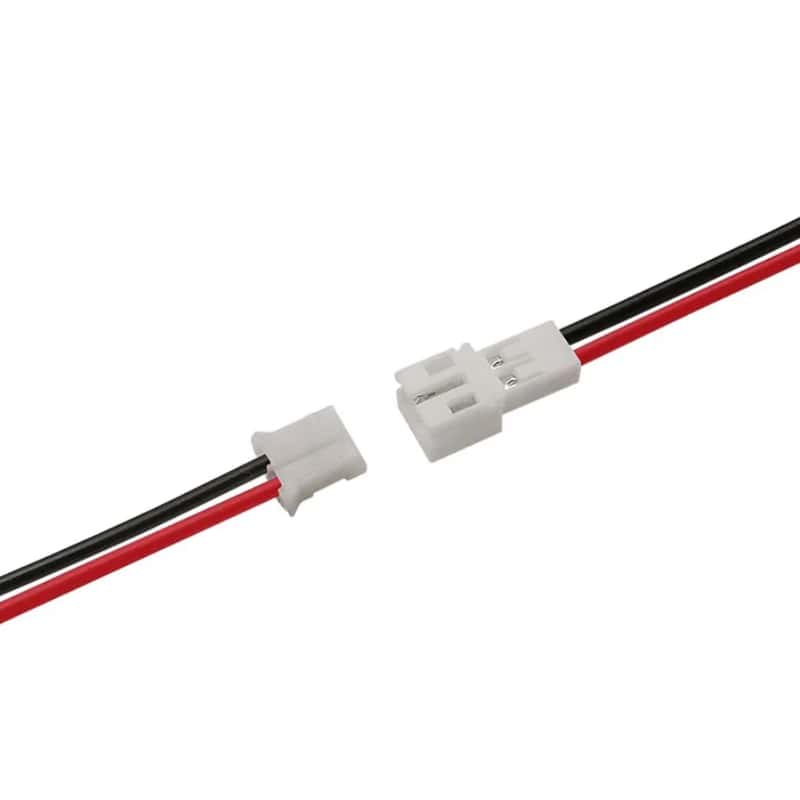 JST PH 2.0 2-Pin Male and Female Cable Set