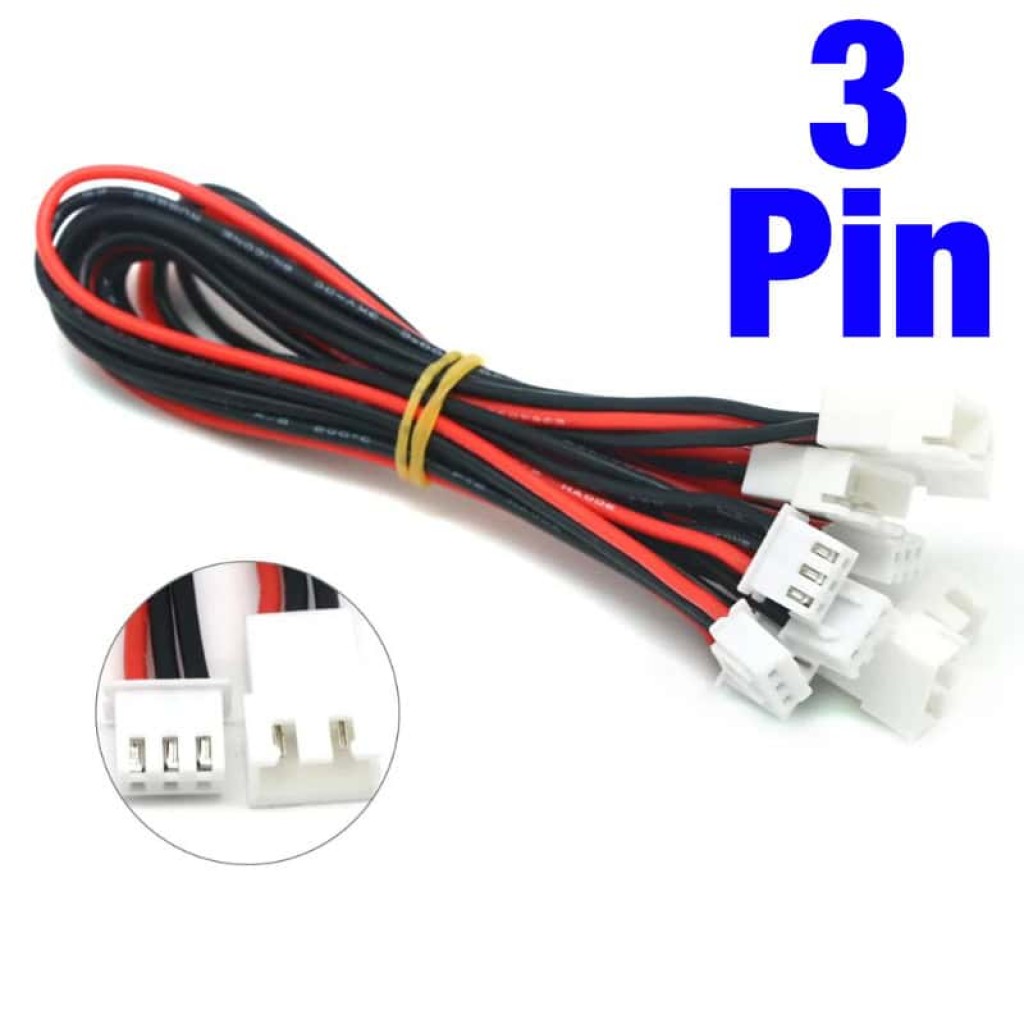 JST-XH 2.54 30cm Male to Female Extension Cables Set - PCBoard.ca