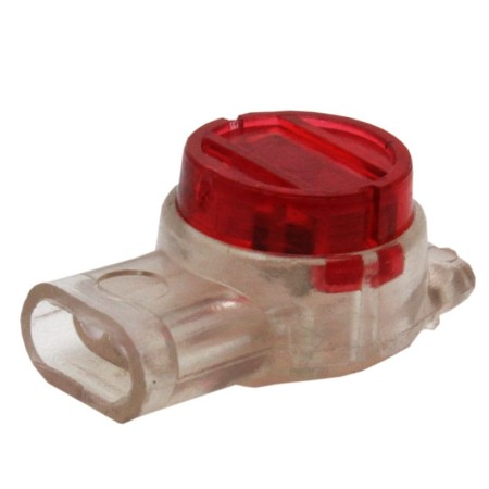 Red Button Telephone Butt Splice Connector