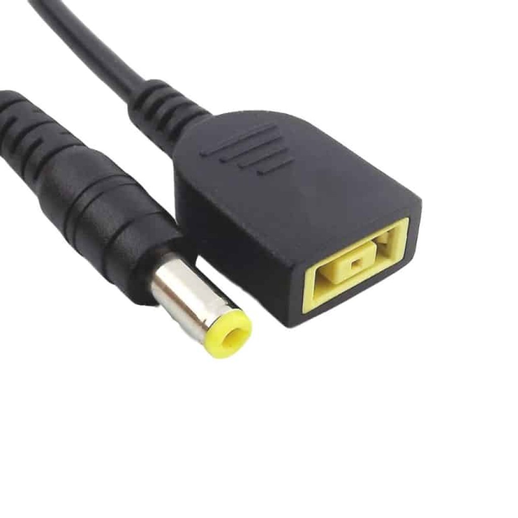Lenovo Rectangular Jack to 2.5mm Male Barrel Jack | PCBoard.ca