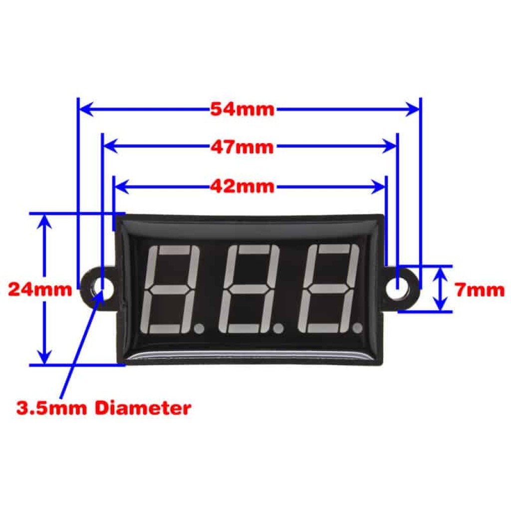 Digital Volt Meter (0.56 inch) Water Resistant | PCBoard.ca