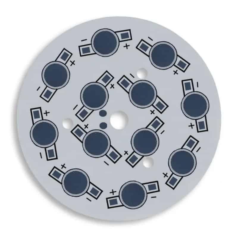 Circular 62mm 12-LED Bead Board for 1, 3 and 5 watt LEDs