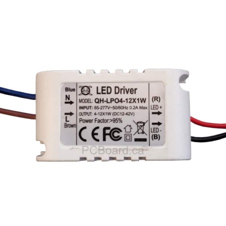 1 watt 110V AC LED Driver for 4-12 High Power 1 watt LEDs