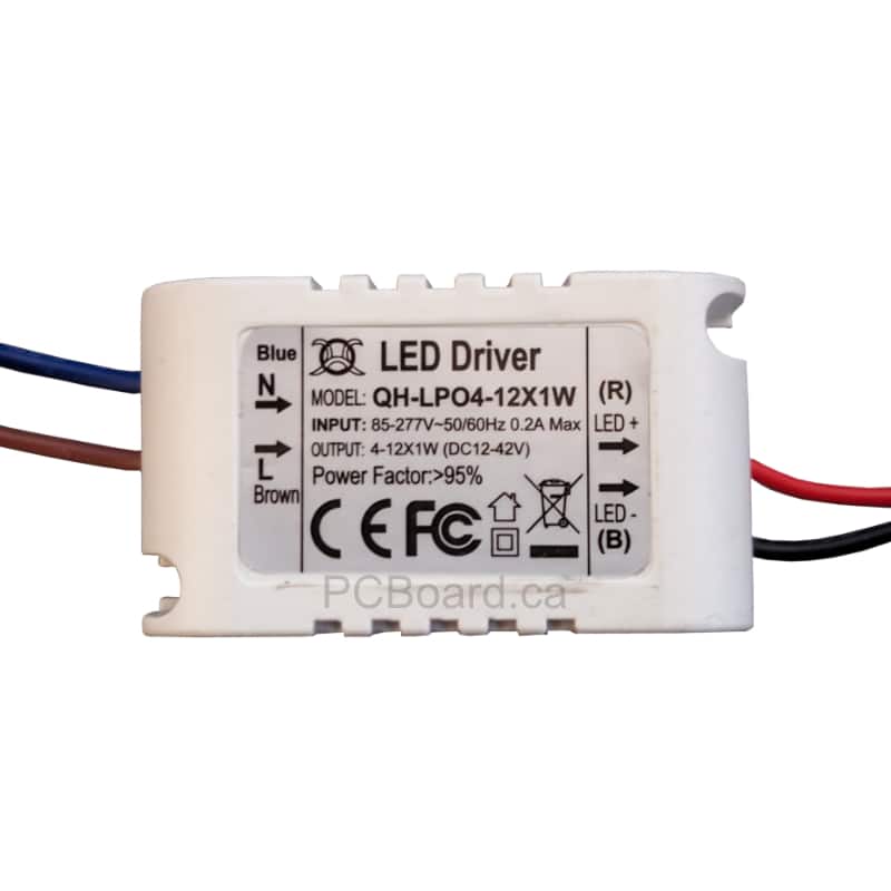 1 watt 110V AC LED Driver for 4-12 High Power 1 watt LEDs