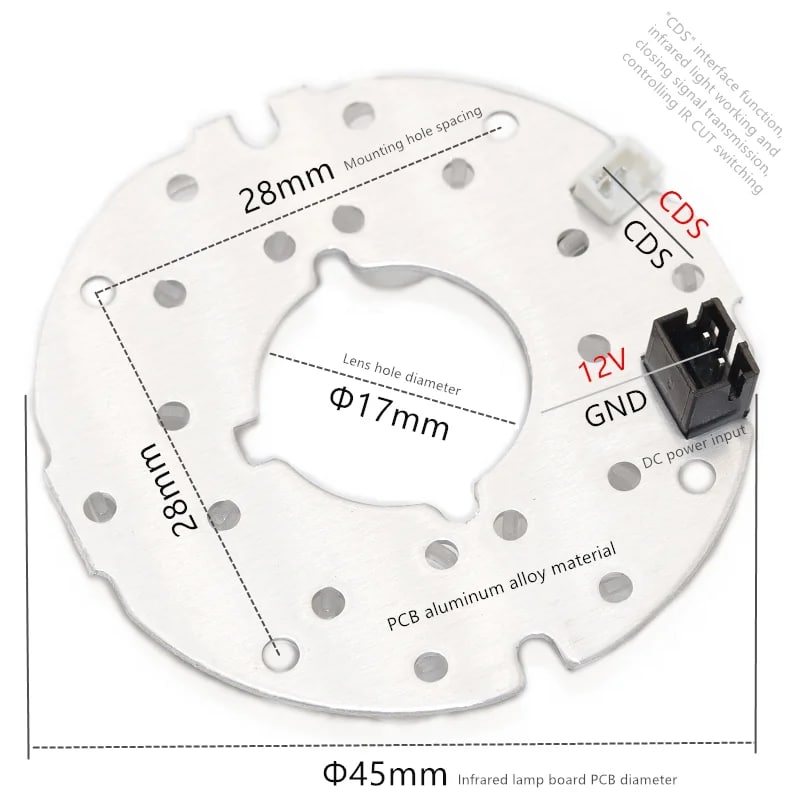IR (Infrared) 6-LED IR Panel 850nm