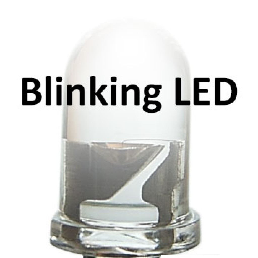 5mm Blinking Bright LED In Red, White or Yellow