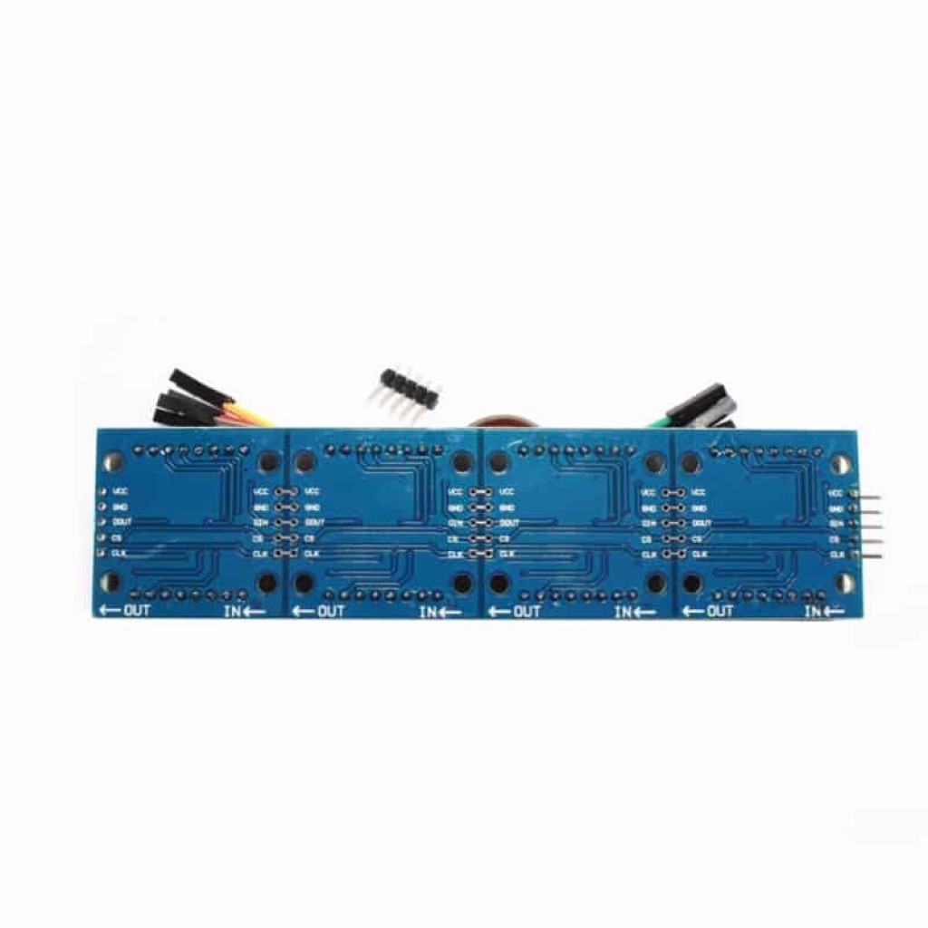 8x8 64-Dot Matrix Display Cluster with 4 Modules - Red or Blue