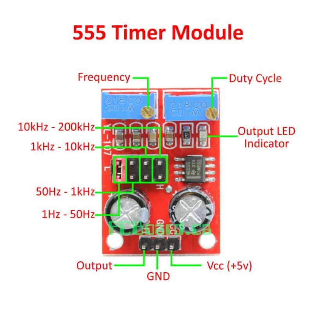 NE555 Adjustable Square Wave Signal Generator