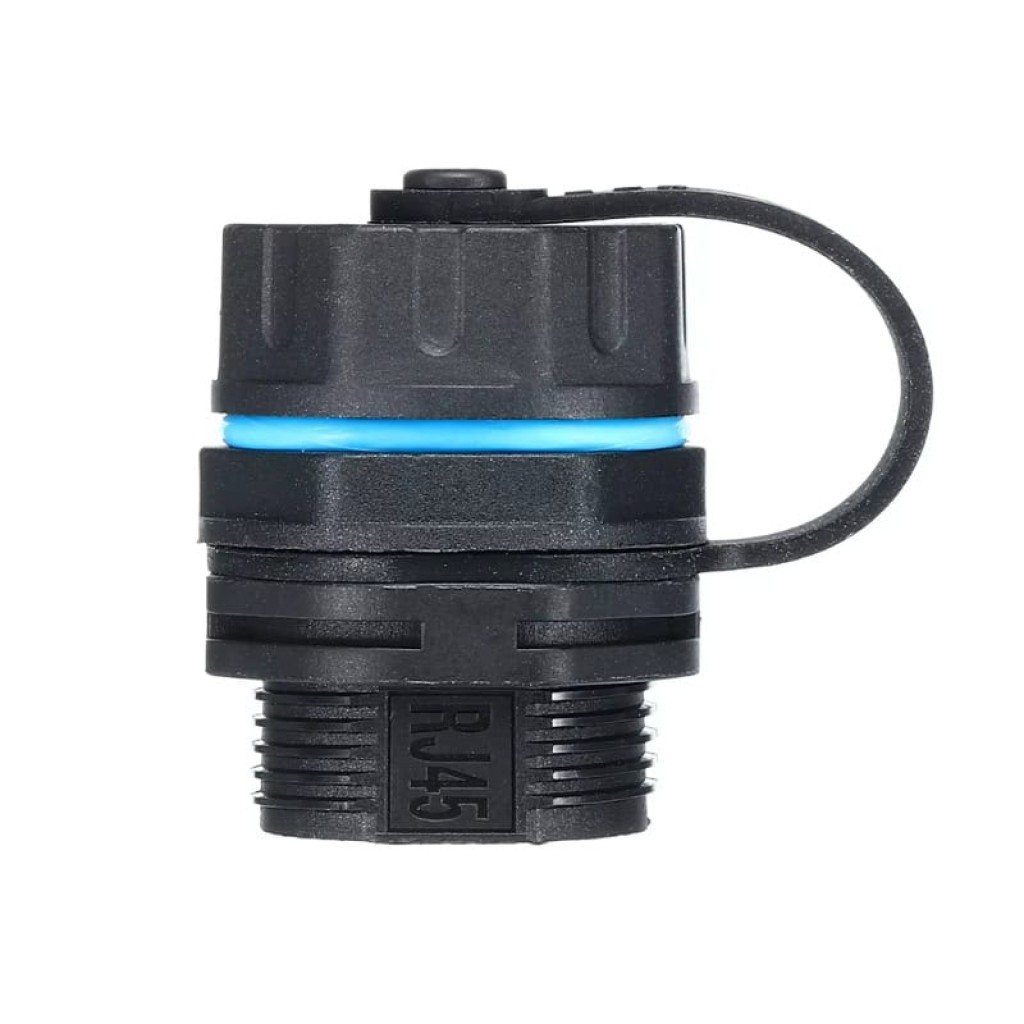 Panel-Mount RJ45 Coupler - Pass-Through Design with Dust Cap | PCBoard.ca