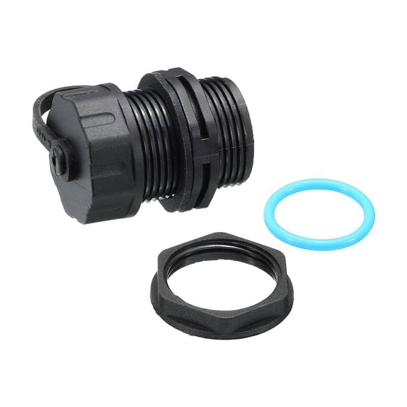 Panel-Mount RJ45 Coupler - Pass-Through Design with Dust Cap