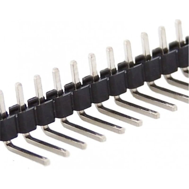 40-Pin Male Single Row Header Right Angle