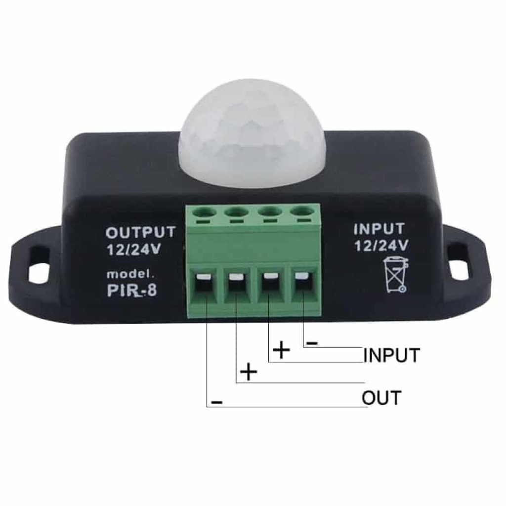 Infrared (PIR) Motion Detection Module 12V-24V | PCBoard.ca
