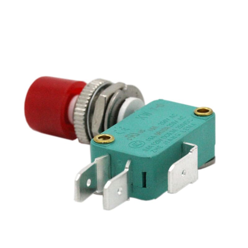12mm Micro Switch Pushbutton with Red Button | PCBoard.ca