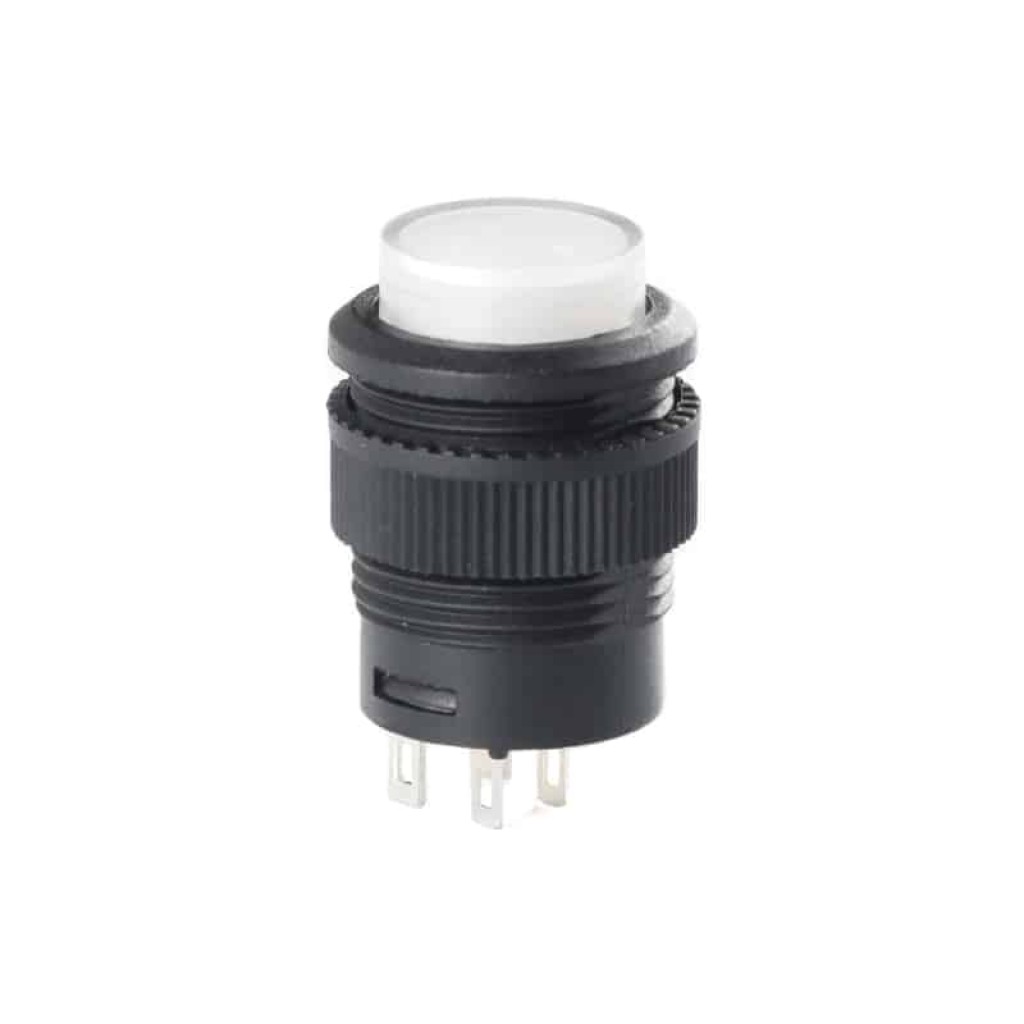 16mm Normally-Open Latching Pushbutton with LED Backlight